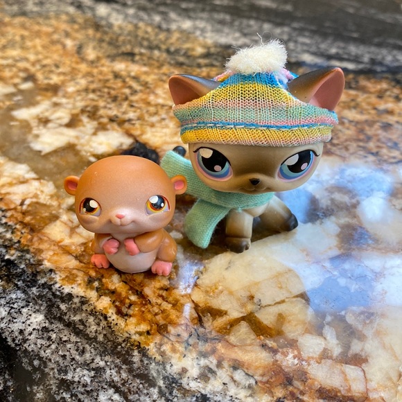 Hasbro | Toys | Littlest Pet Shop Siamese And Hamster | Poshmark